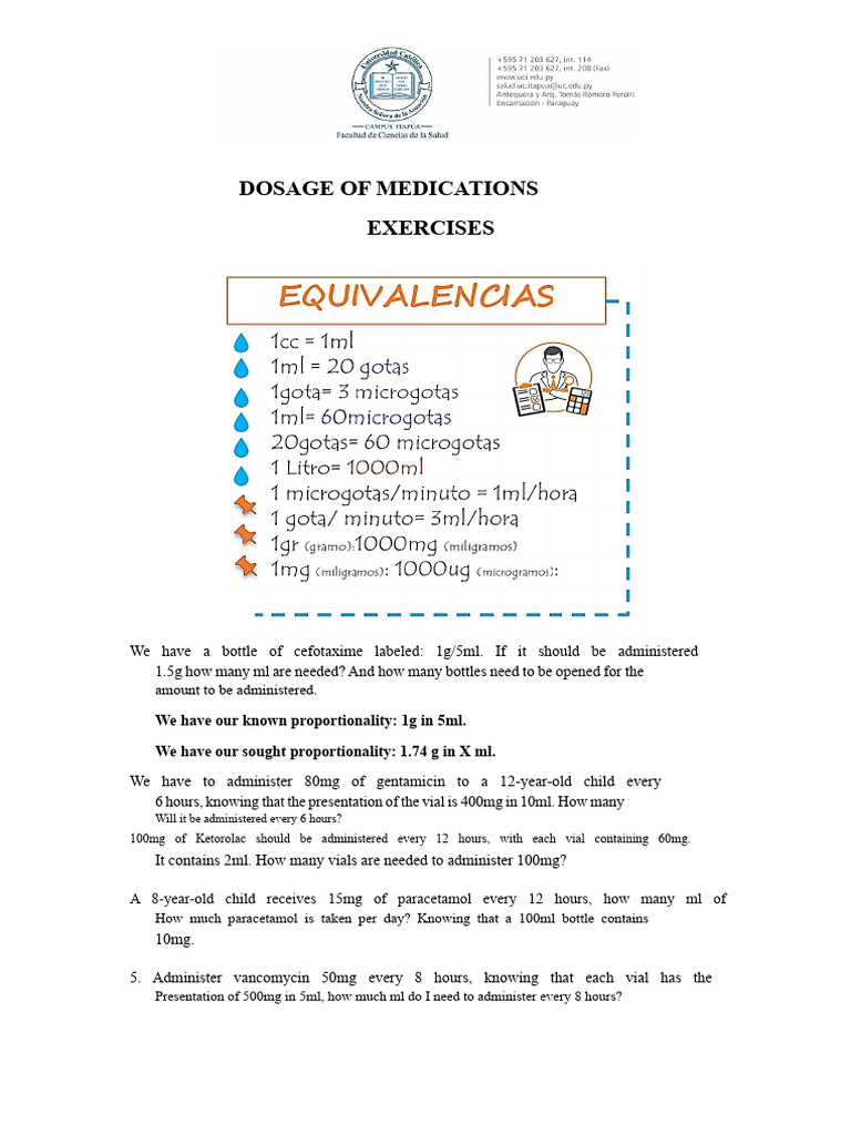 calculation for dosing - simple rule of 3..pdf | PDF | Dose ...
