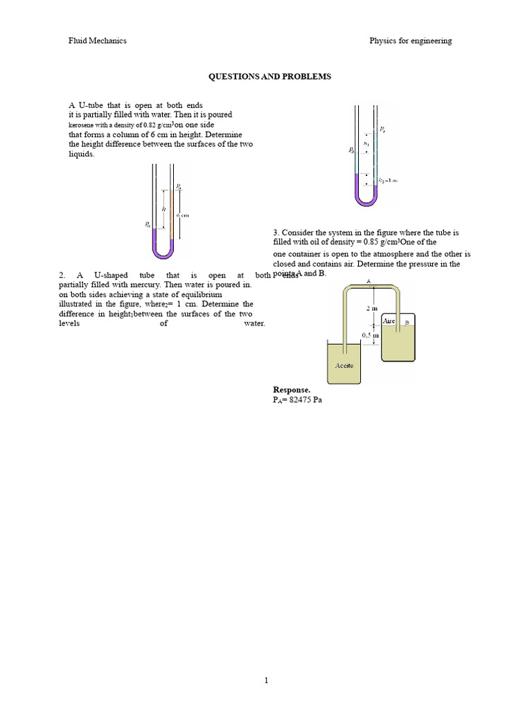 fluids physics | PDF | Buoyancy | Pressure