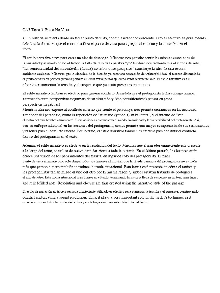 Ensayo Sobre El Viaje Nocturno | PDF | Narración | Suspense (Género)