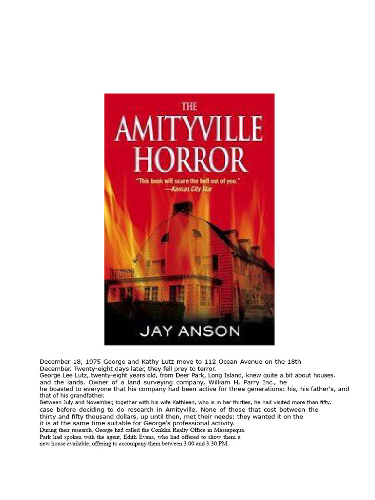 Jay Anson - Horror at Amityville | PDF