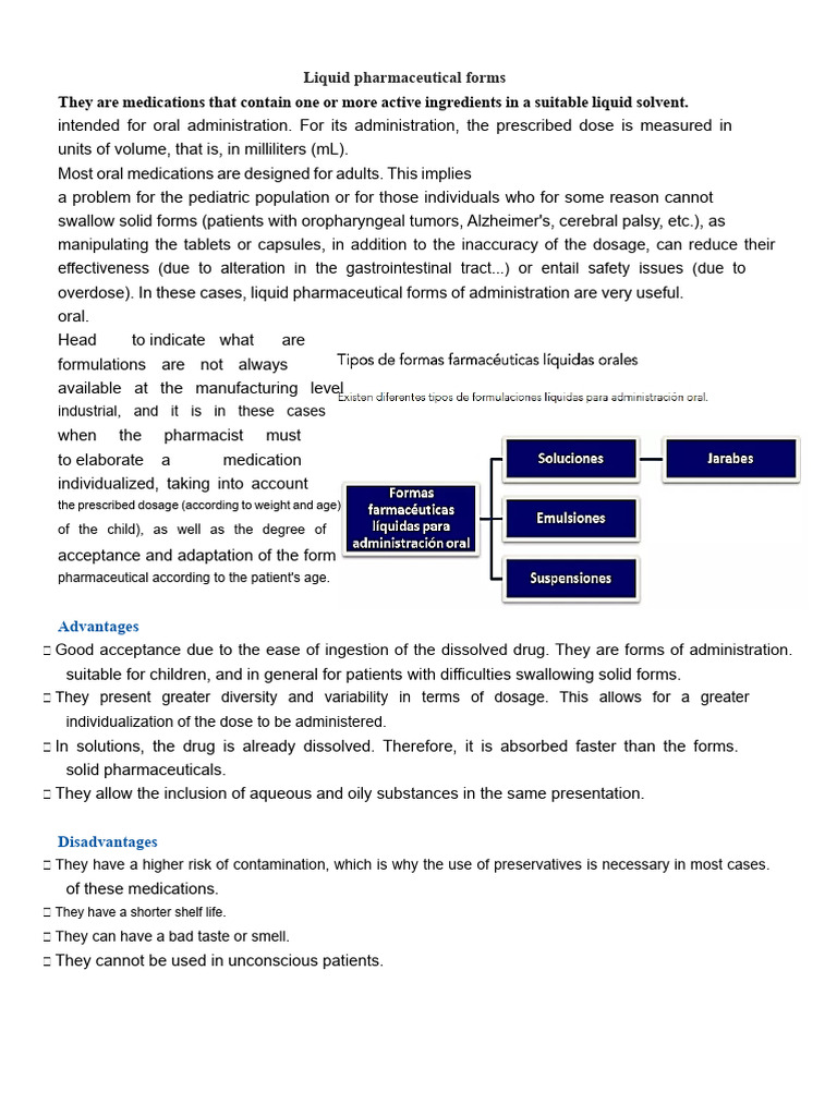 Liquid Pharmaceutical Forms | PDF | Emulsion | Topical Medication