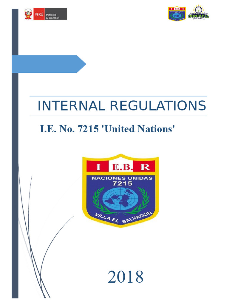 Internal Regulations of I.E. 7215 United Nations | PDF | Curriculum ...