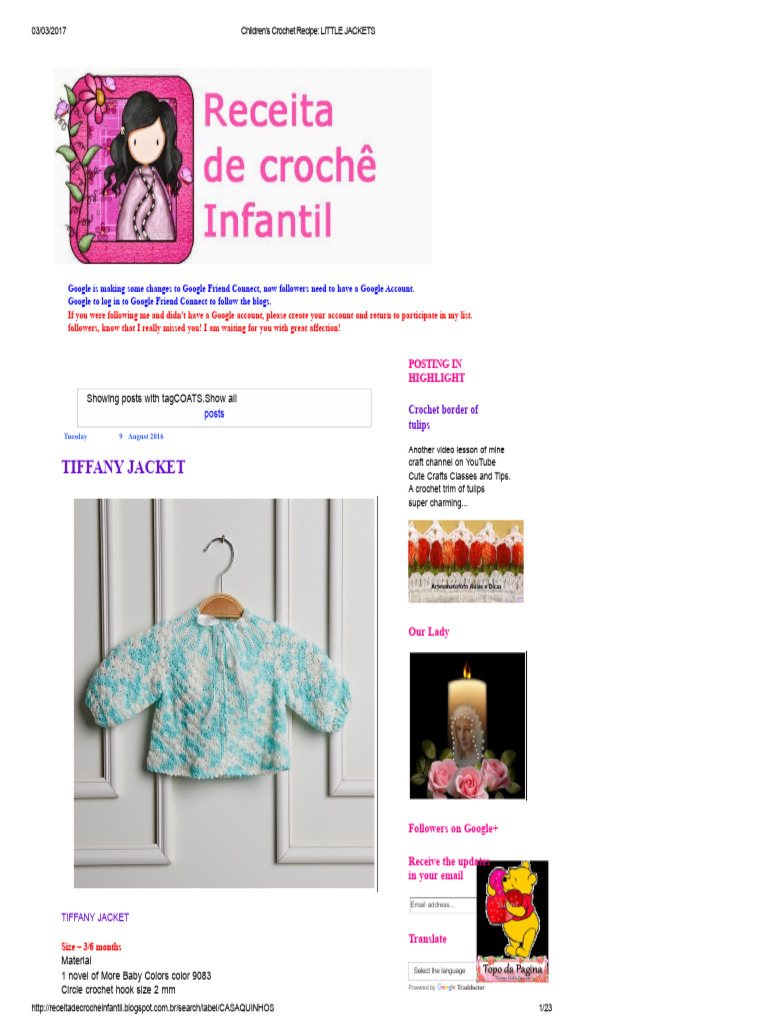 Children's Crochet Recipe_ LITTLE JACKETS | PDF | Knitting | Crochet