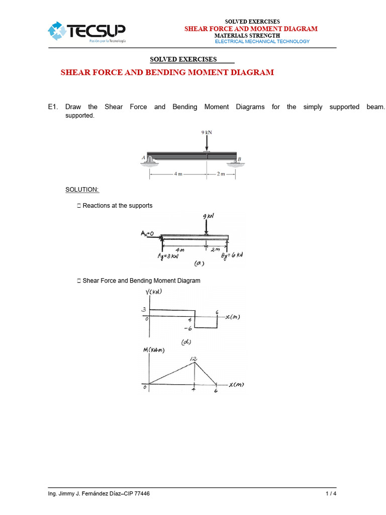 Shear Force and Moment Diagrams Guide | PDF | Bending | Beam (Structure)