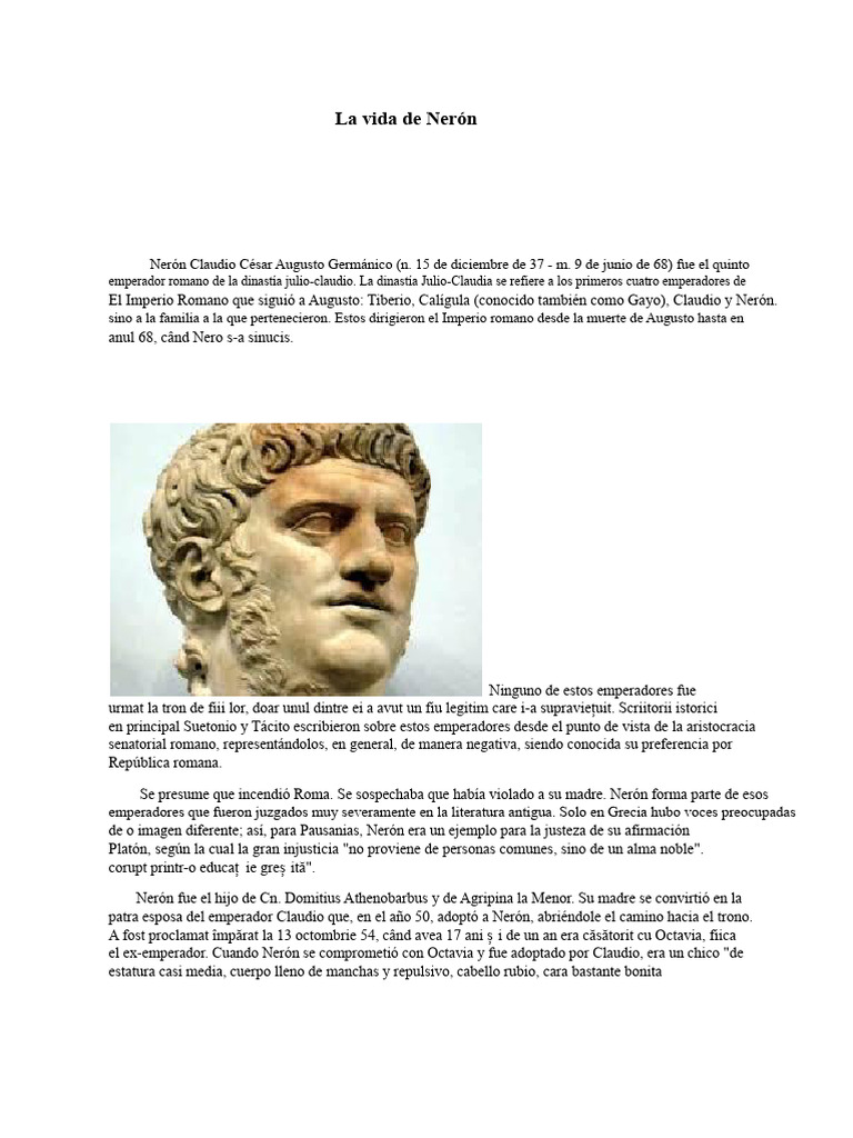 La Vida de Nerón | PDF | Nerón | Claudio