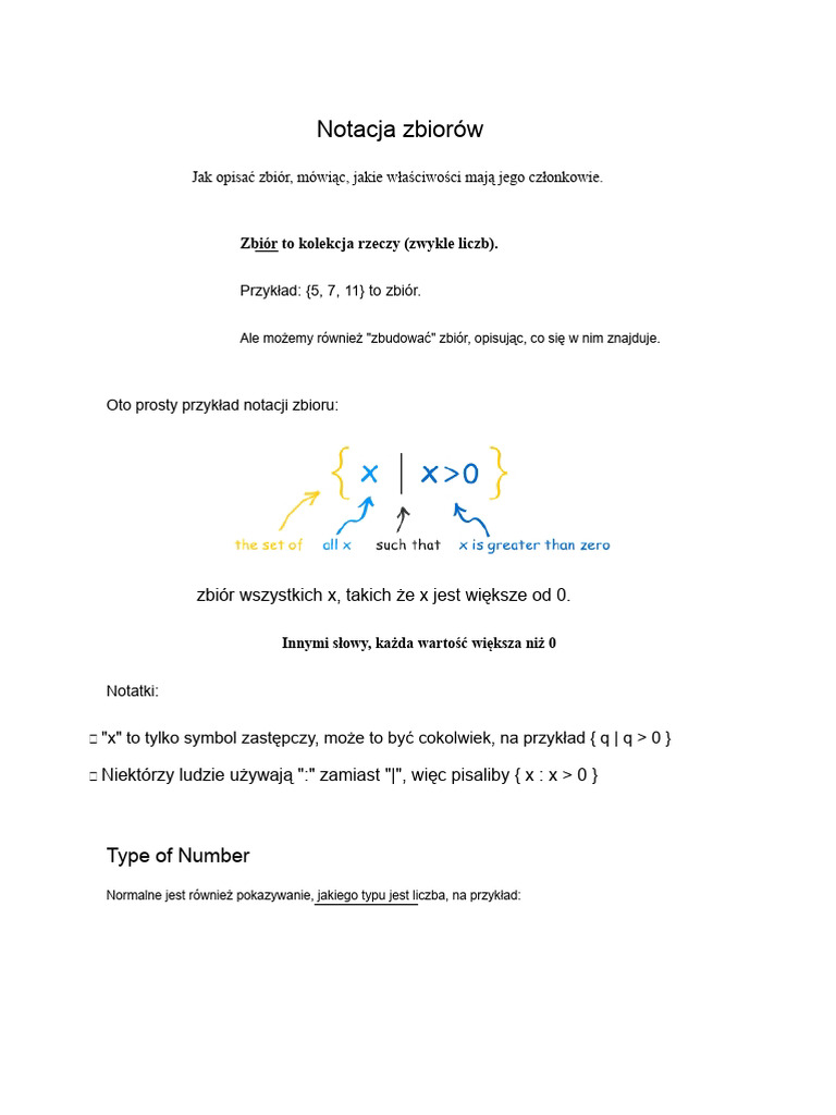 Notacja Zbioru Dla 2 2 | PDF