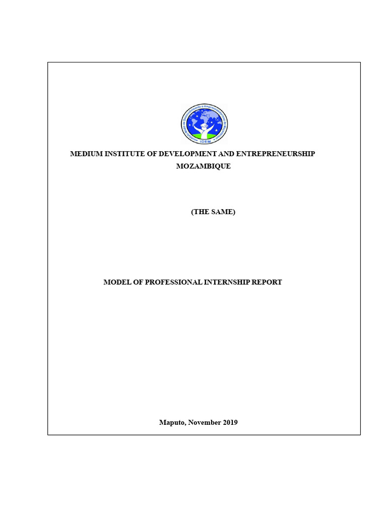 Internship Report Template | PDF