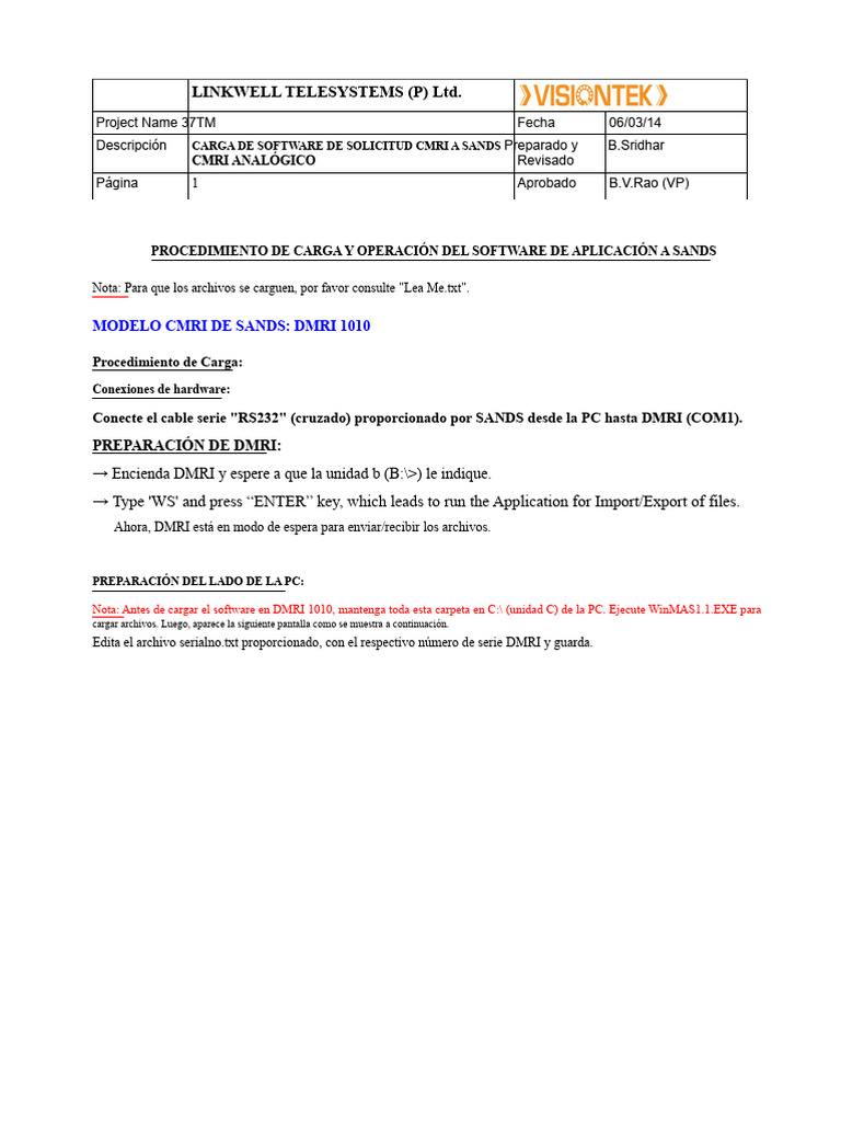 Procedimiento de Carga de Software A DMRI | PDF | Archivo de computadora | Software