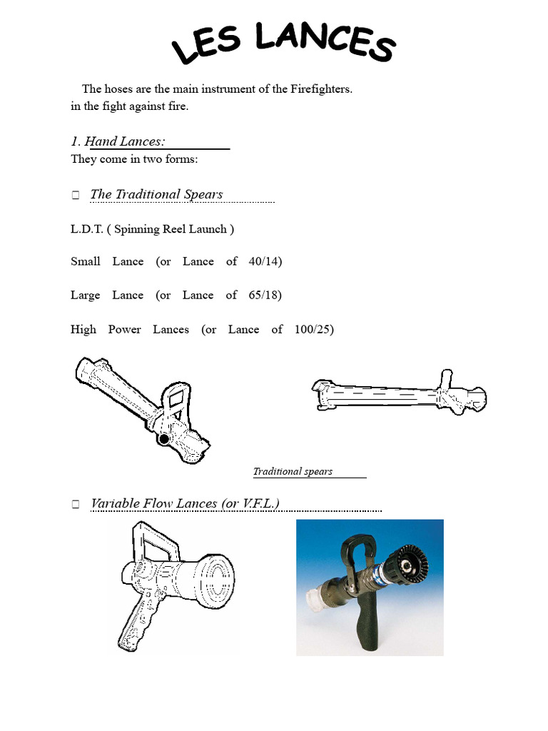 Firefighter Hose and Lance Overview | PDF | Fires | Water