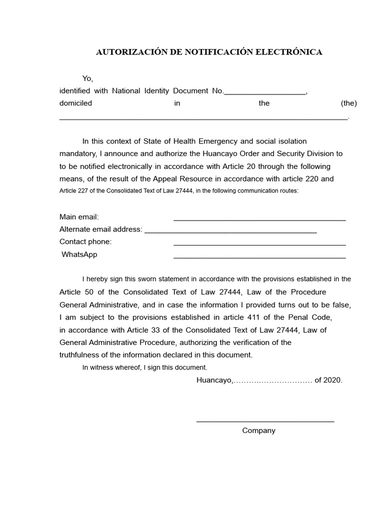 SWORN STATEMENT OF ELECTRONIC NOTIFICATION.docx | PDF
