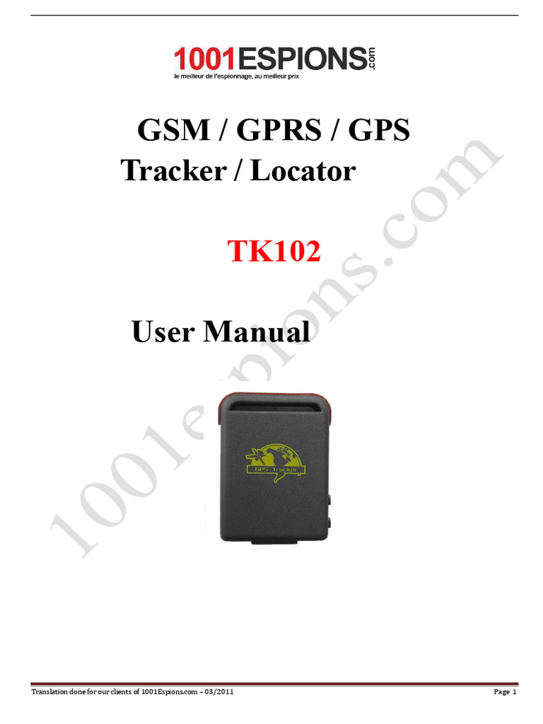 TK102 GPS Tracker User Manual | PDF | Global Positioning System ...