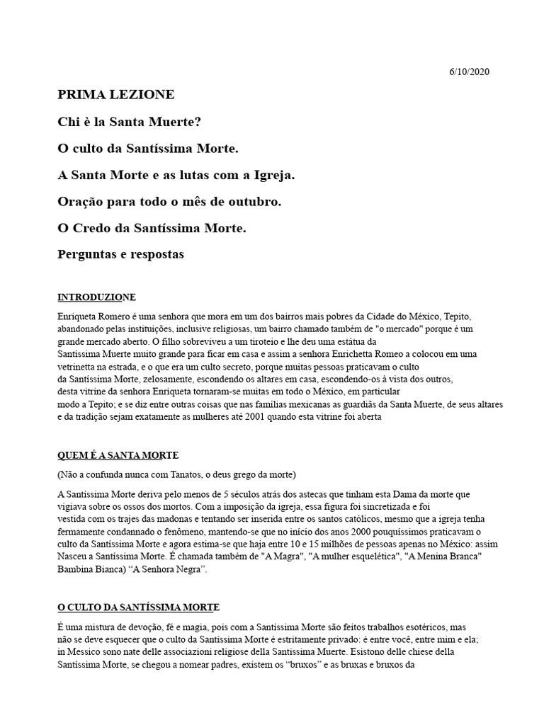Santa Morte 1 | PDF | Morte | Deus