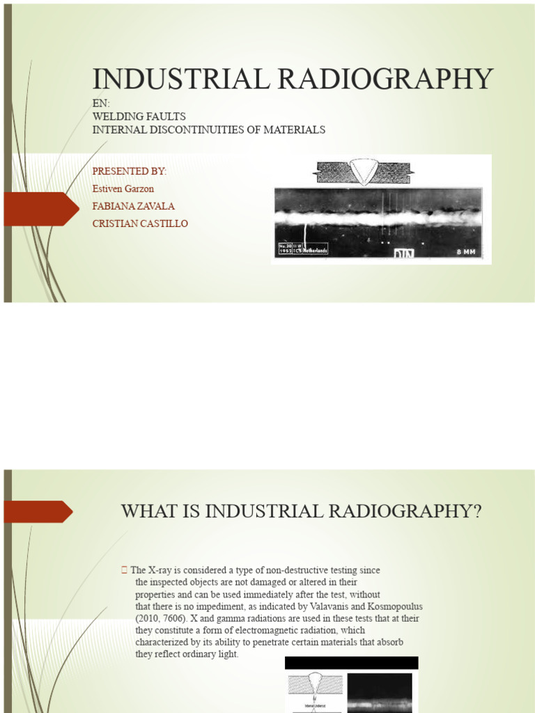 Industrial Radiography for Welding Defects | PDF | Radiography ...