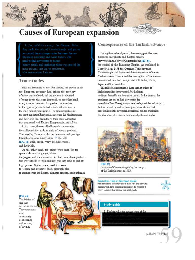 Causes of European Expansion in Trade | PDF | Christopher Columbus | Spain