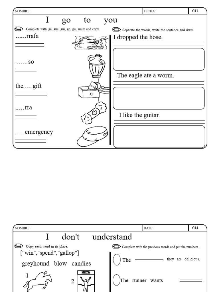 Spanish Phonics Practice Worksheets | PDF