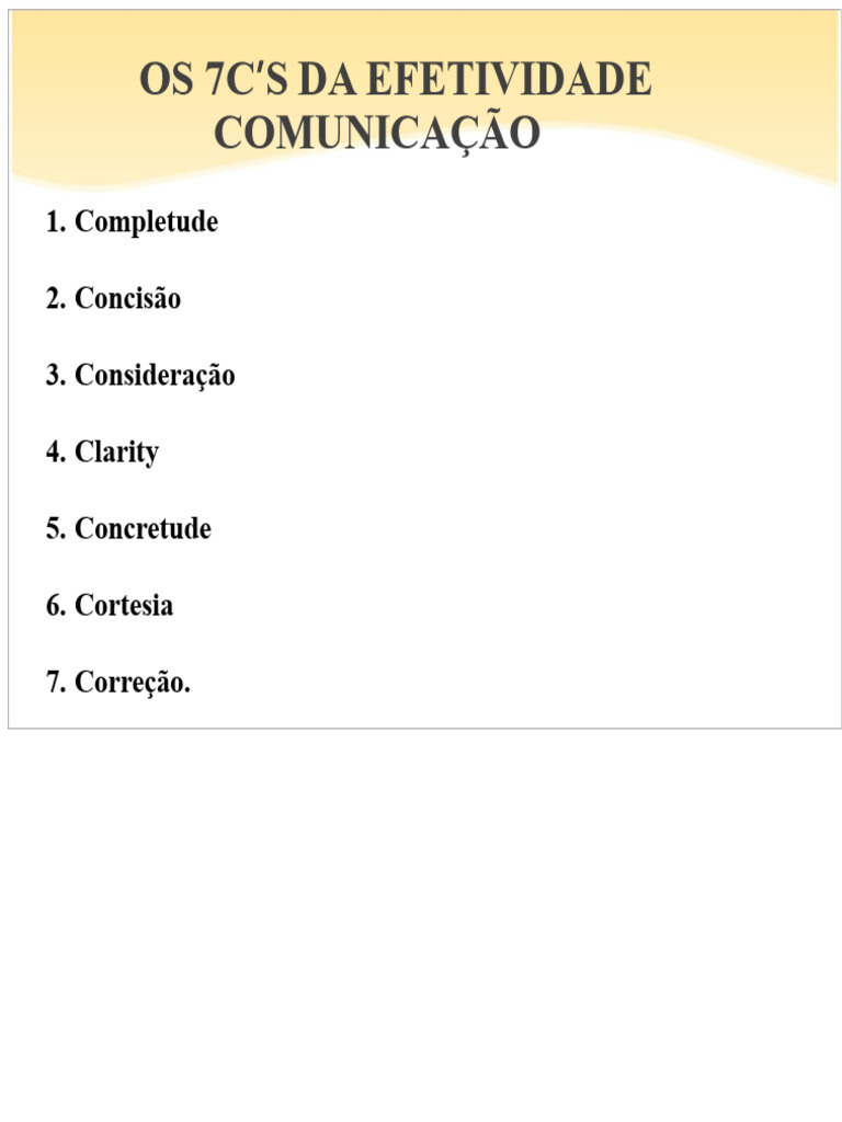 7 cs (3) | PDF | Comunicação | Atitude (Psicologia)