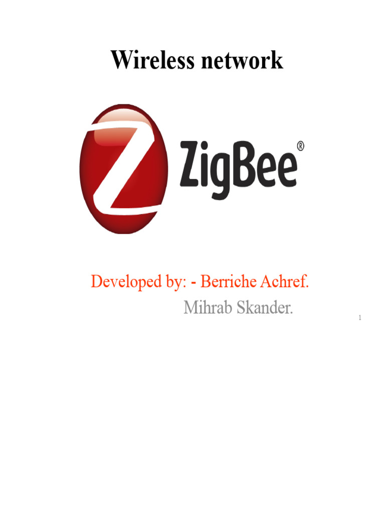 ZigBee Wireless Network Presentation | PDF | Computer Network ...