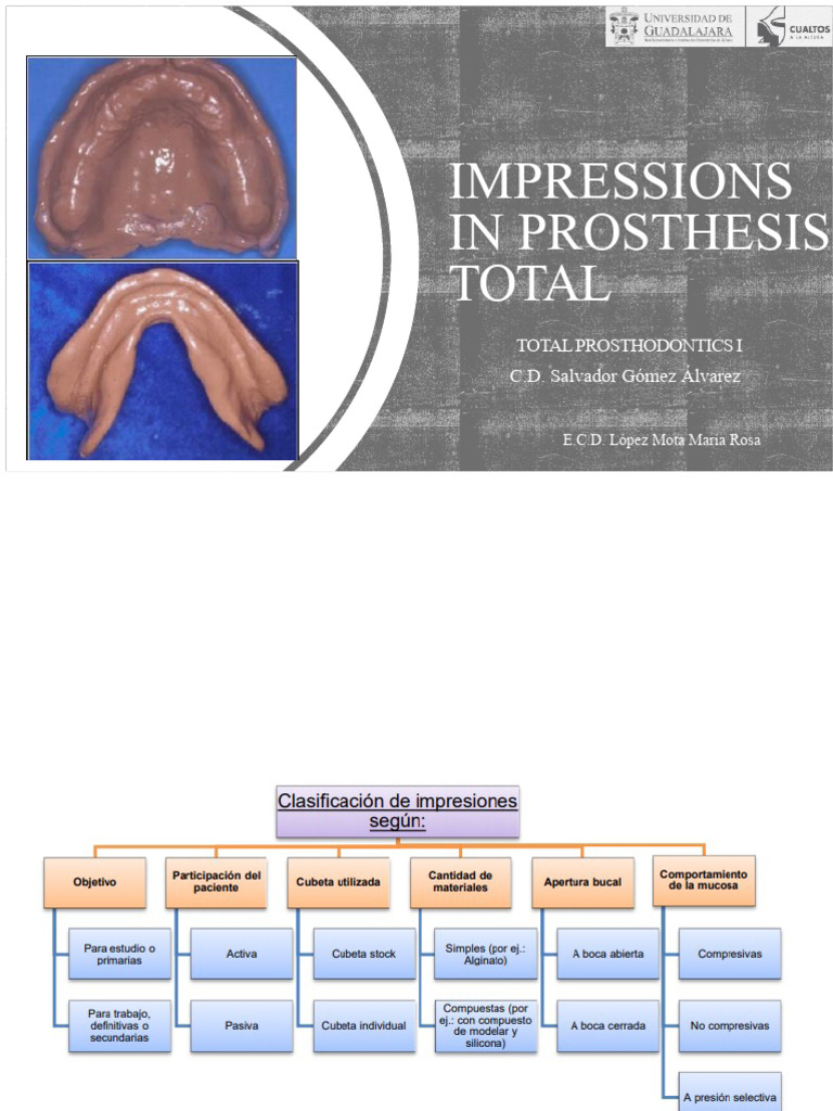 Essential Techniques for Prosthetic Impressions | PDF | Prosthesis