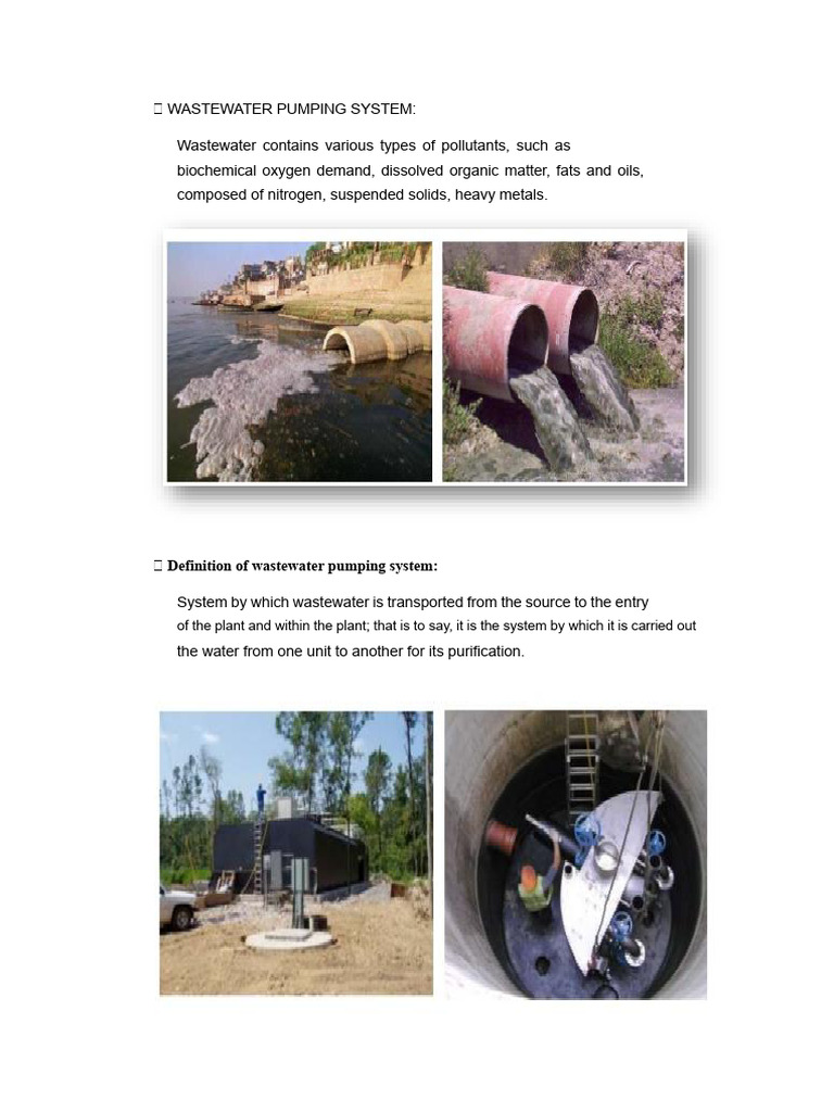 Wastewater Pumping System | PDF | Pump | Pumping Station