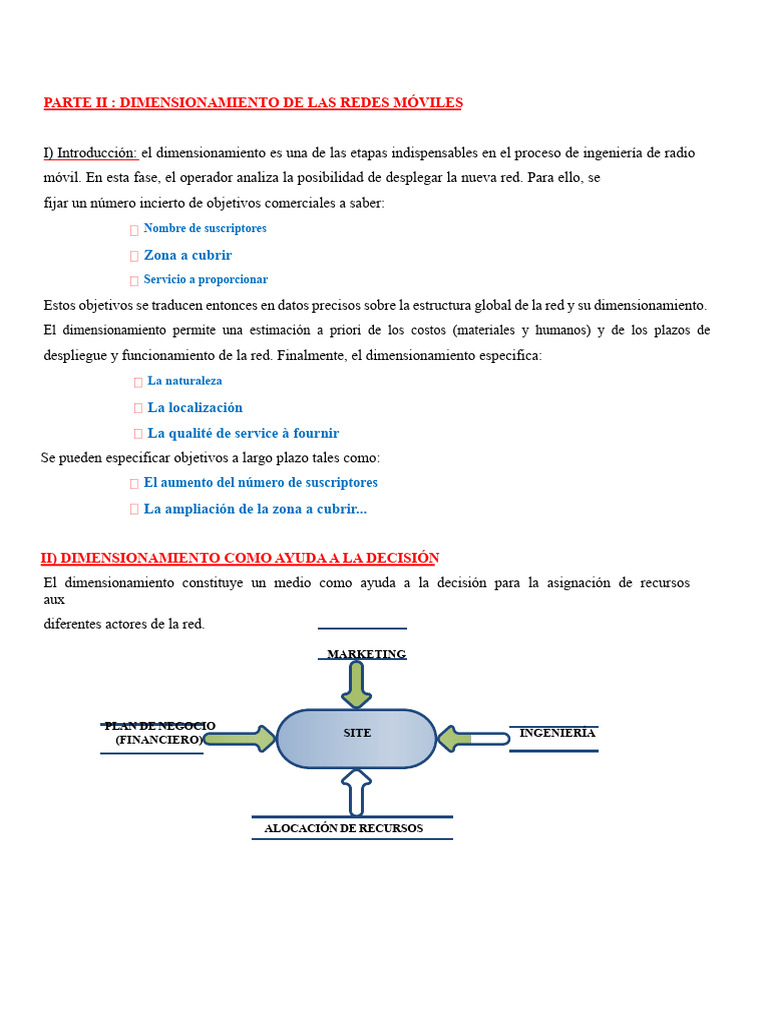 Dimensionamiento de Redes Móviles: Guía Completa | PDF ...