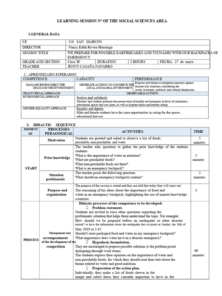 Emergency Backpack Session | PDF | Emergency | Emergency Management