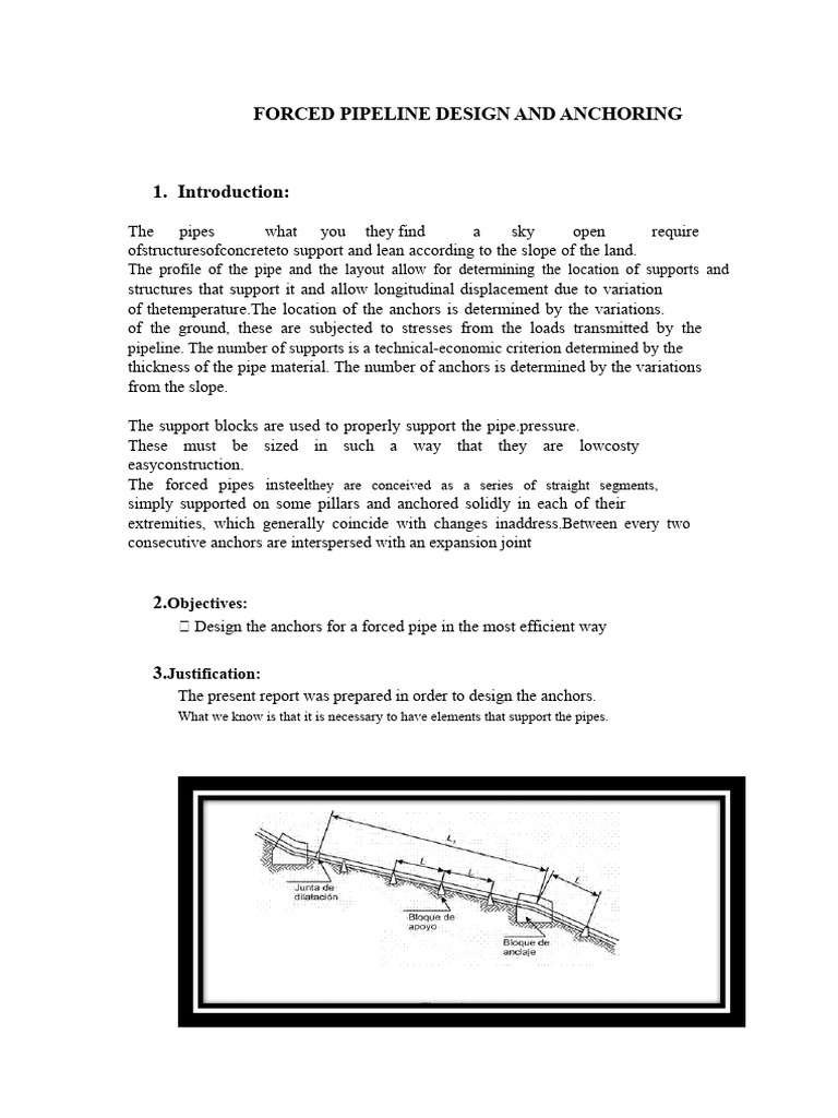 Forced Pipeline Design and Anchoring Guide | PDF | Pipe (Fluid ...