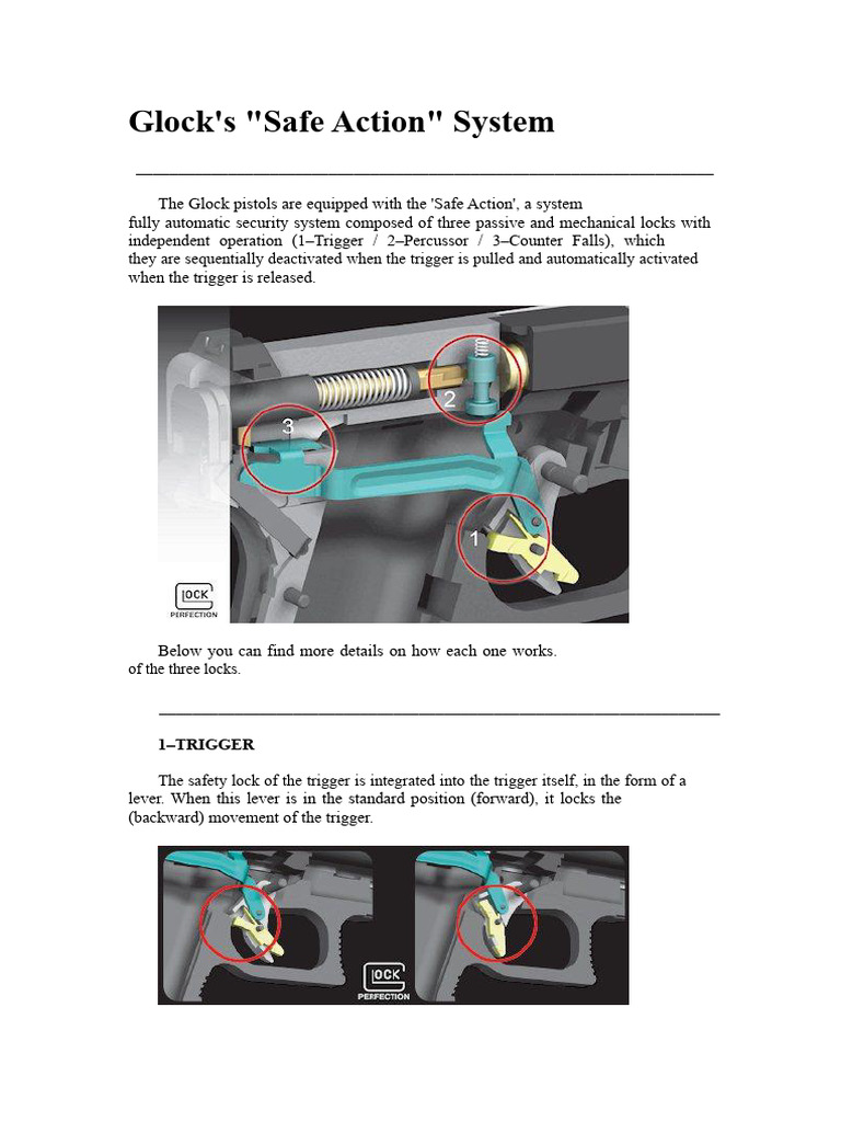 Safe Action Systems of Glock | PDF | Trigger (Firearms) | Ballistics