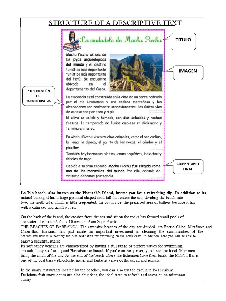 DESCRIPTION TEXT STRUCTURE SHEET | PDF
