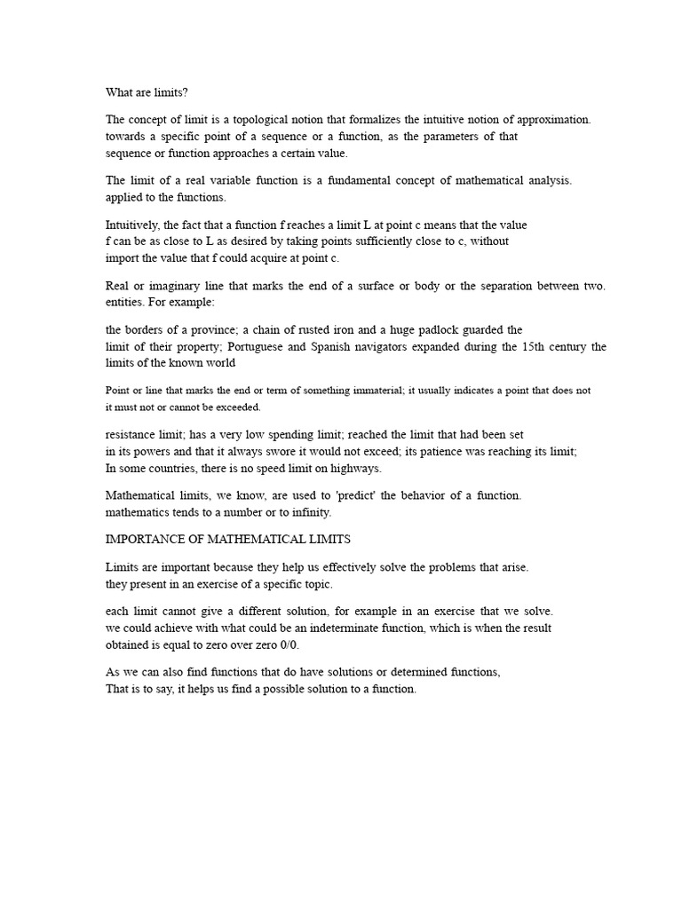 APPLICATIONS_OF_LIMITS.docx | PDF | Limit (Mathematics) | Function ...