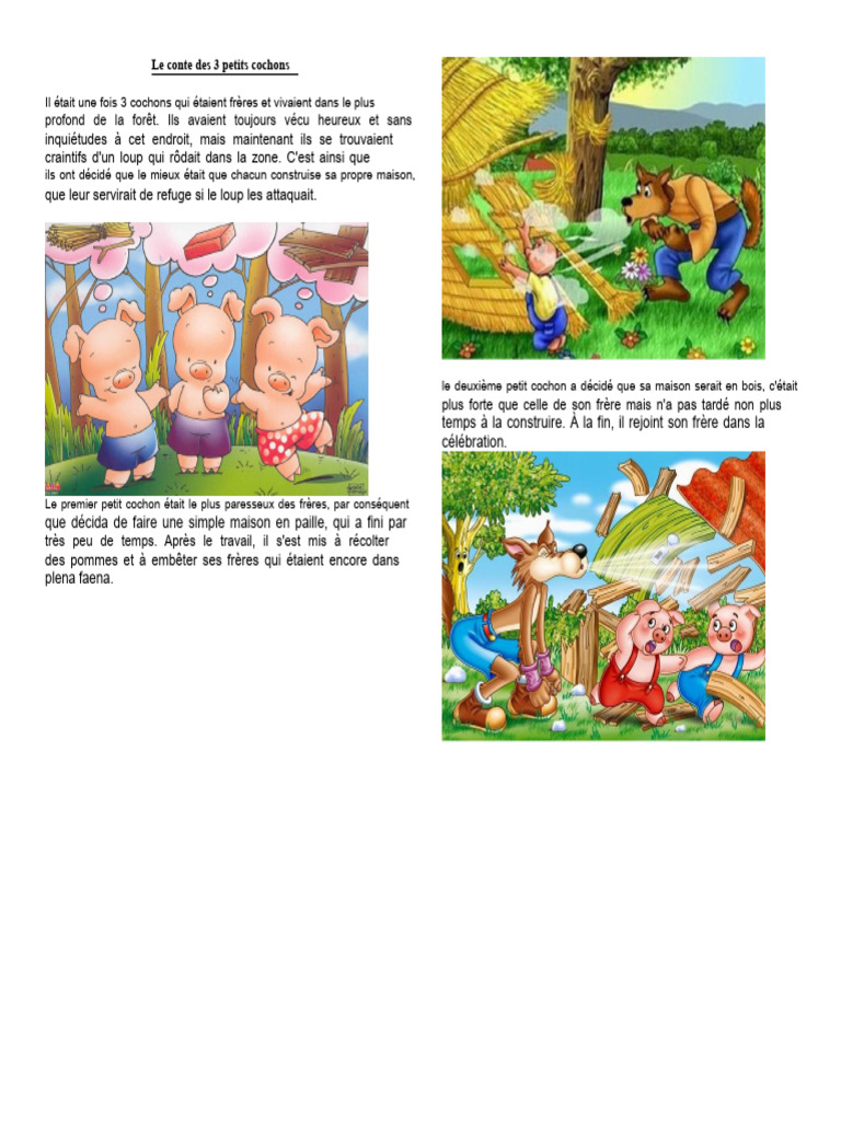 Les 3 petits cochons : un conte classique | PDF