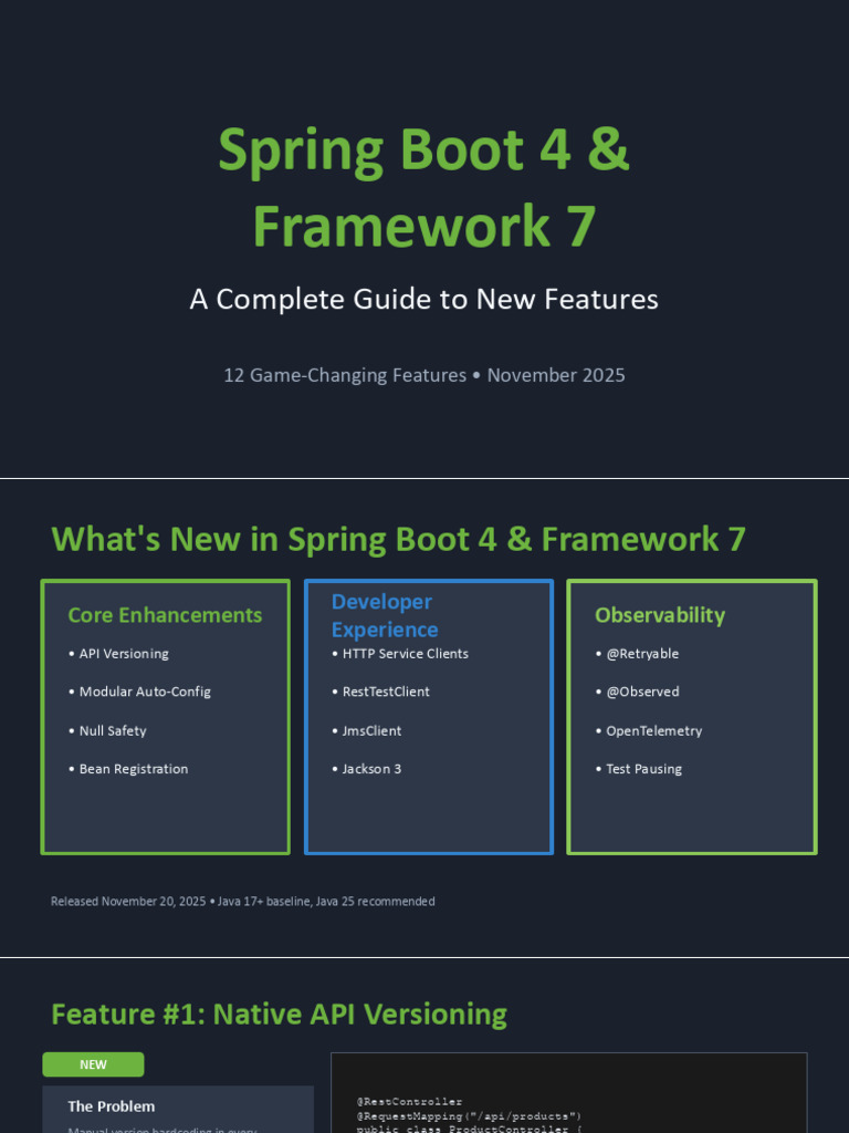 Spring Boot 4 Framework 7 Complete PPTX 1764493121 | PDF | Java (Programming Language) | Software