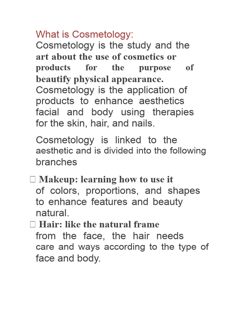 What Is Cosmetology 20 | PDF