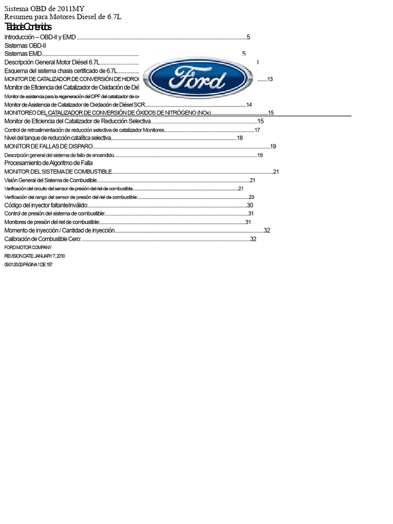 códigos Ford diésel 2011-2015 | PDF | Motor de combustión interna ...