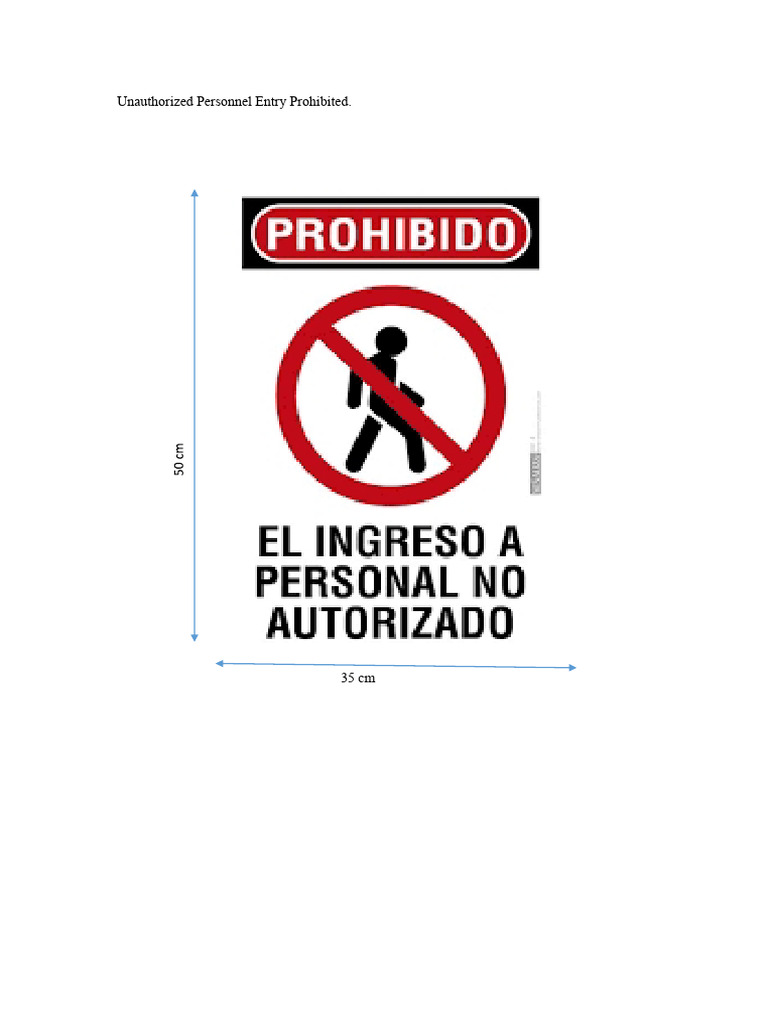 Unauthorized Personnel Prohibited Entry | PDF