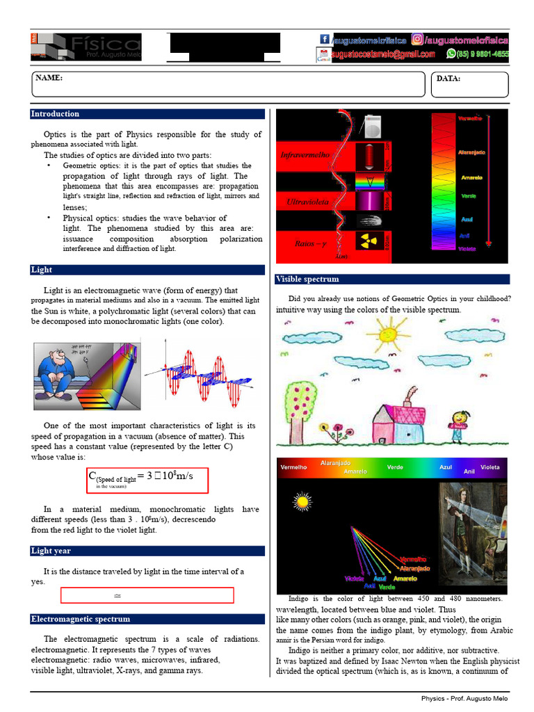 Introduction To Geometric Optics | PDF | Eclipse | Light