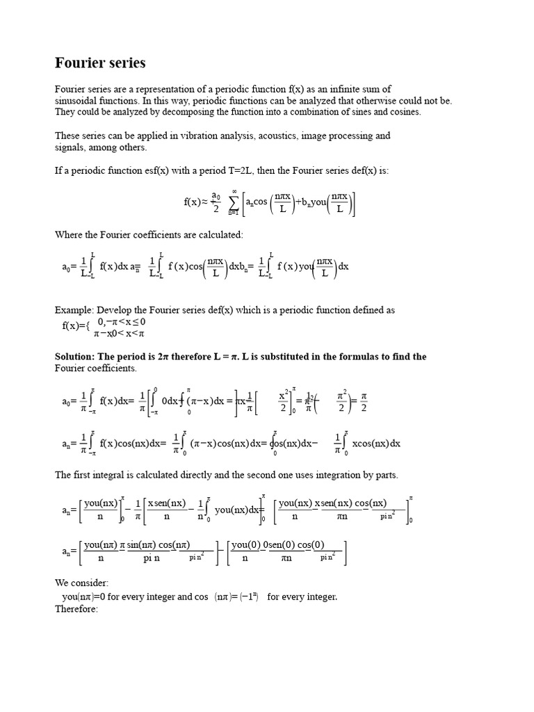 Understanding Fourier Series Basics | PDF | Fourier Series ...