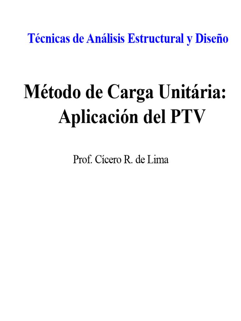 EN2233 Método Carga Unitaria PTV | PDF | Viga (Estructura) | Análisis ...