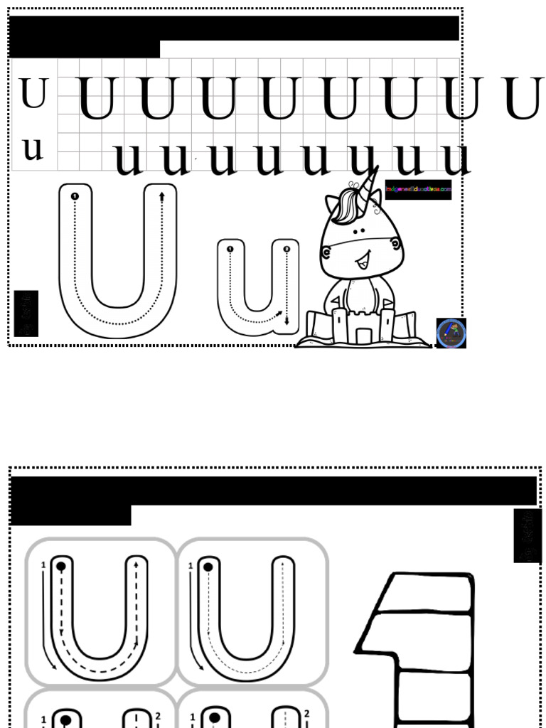 Caderno para Preescolar Vocal U | PDF