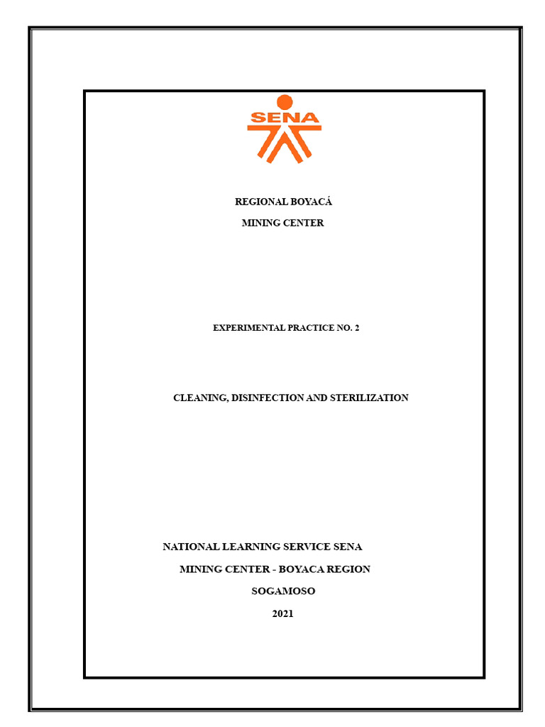 2-Report On Cleaning, Disinfection, and Sterilization | PDF ...