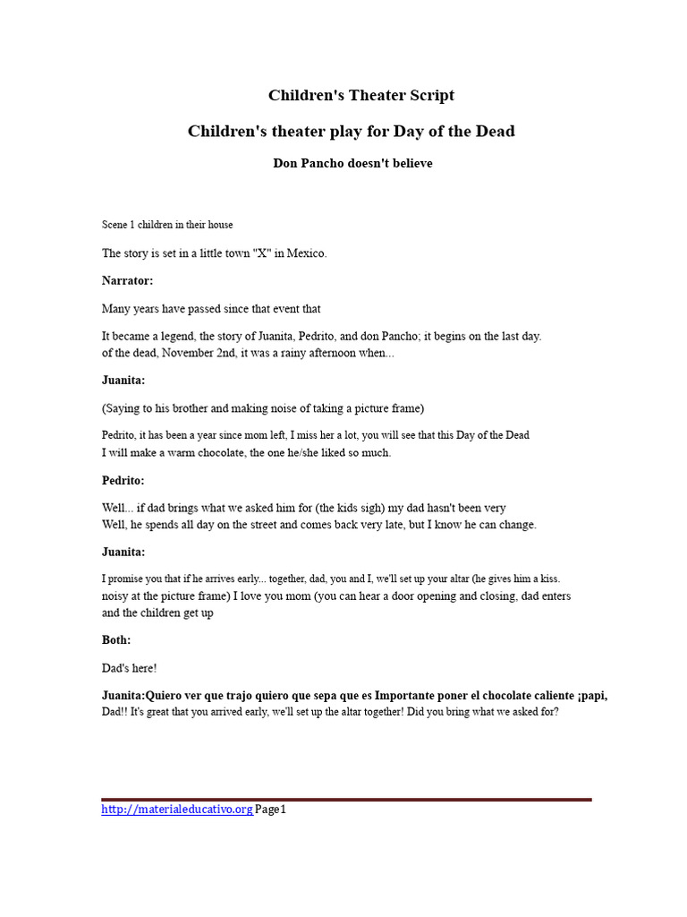 Children's Theater Script ME | PDF