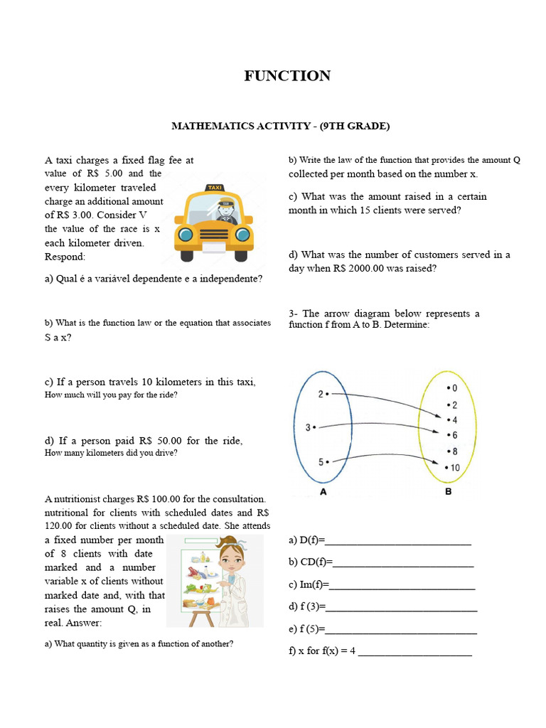 Activity - Function - 9th Grade | PDF | Function (Mathematics ...
