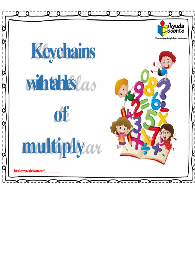 PR 03 Multiplication Tables Keychain | PDF