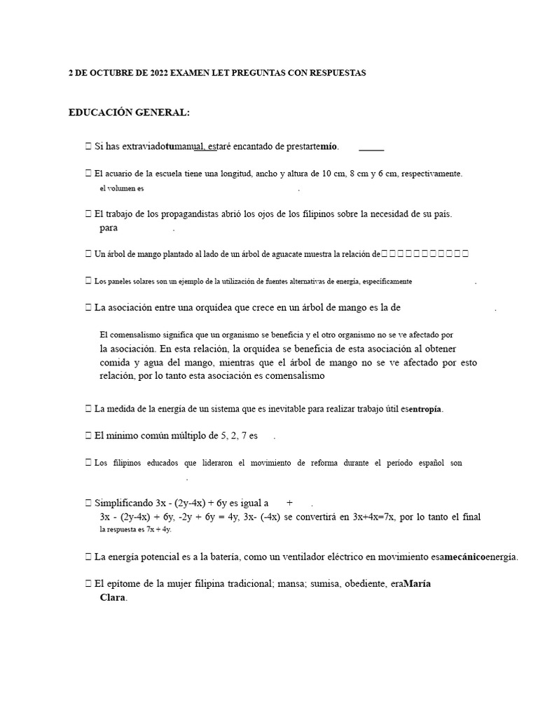 Anterior LET Oct | PDF | Aprendizaje | Plan de estudios