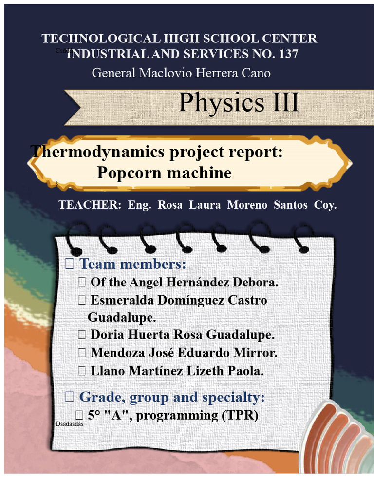 Physics Essay Popcorn Machine | PDF | Entropy | Laws Of Thermodynamics