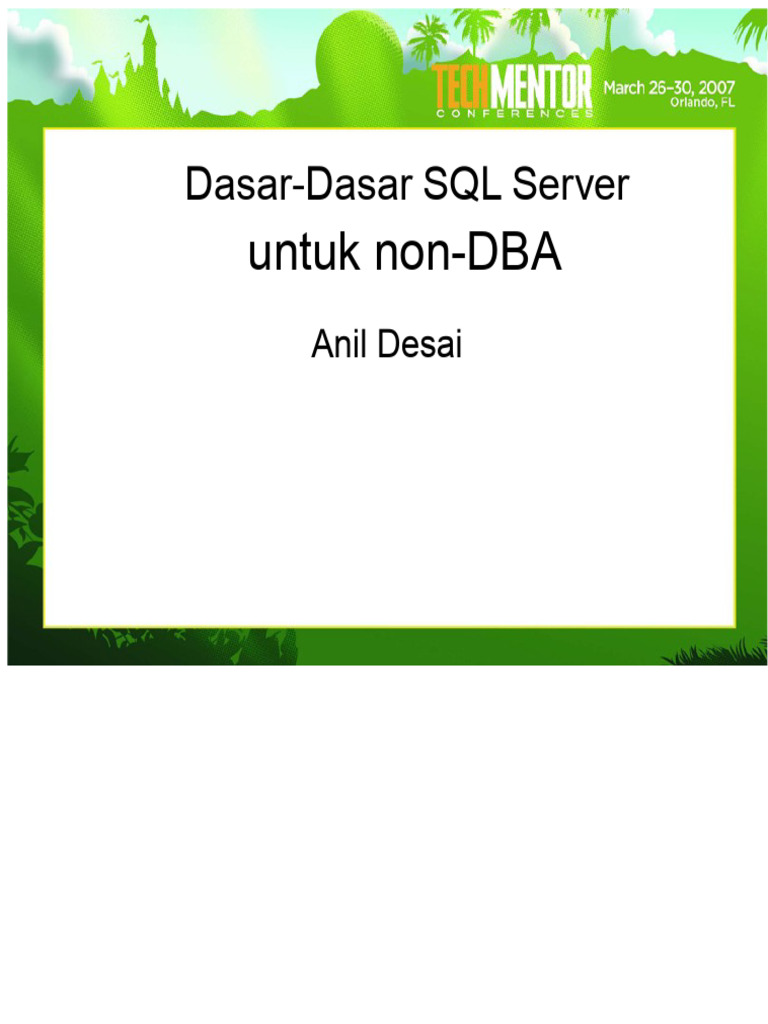 Dasar-dasar SQL Server.ppt | PDF