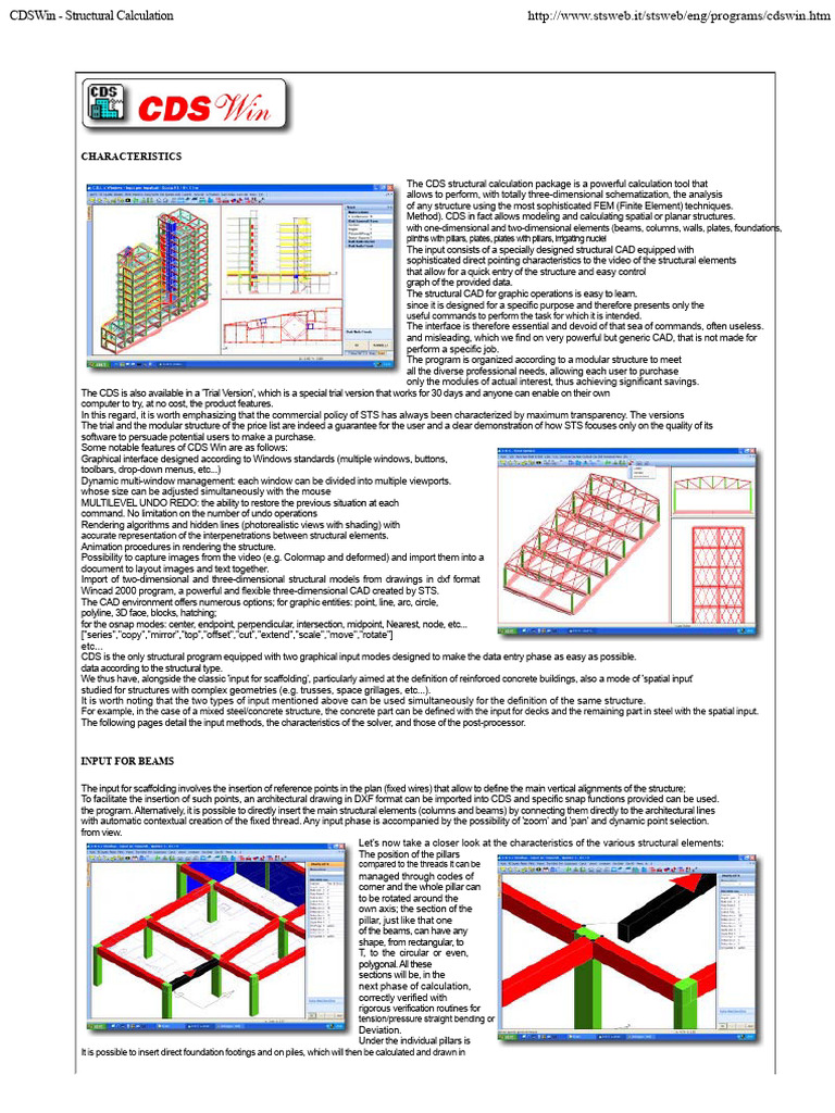 CDSWin - Structural calculation | PDF | Reinforced Concrete ...