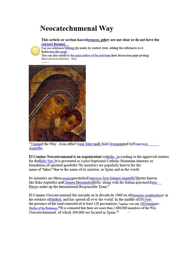 Neocatechumenal Way Overview and History | PDF | Eucharist | Mass (Liturgy)