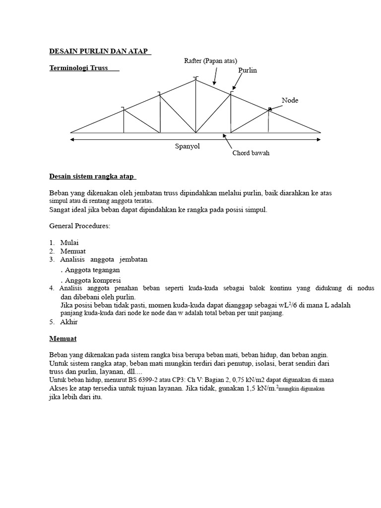 Desain Purlin dan Atap | PDF