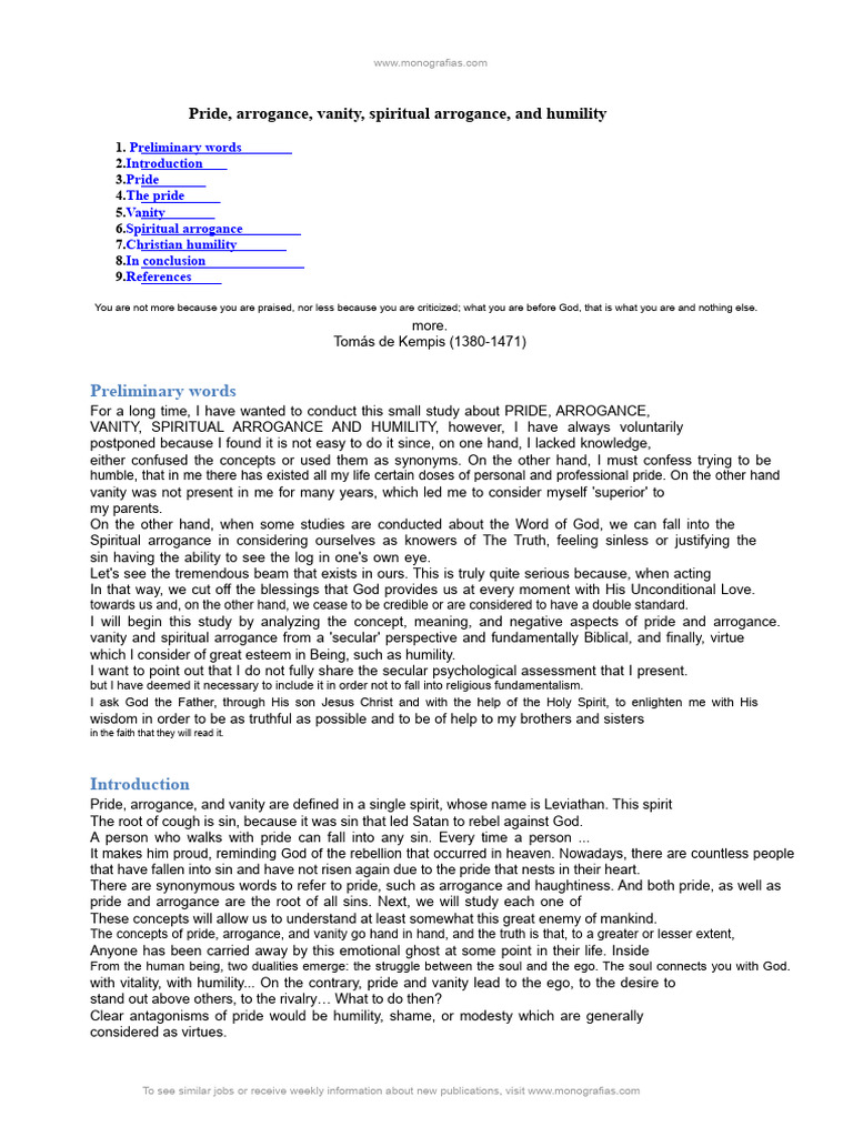 Understanding Pride and Humility Dynamics | PDF | Humility | Pride