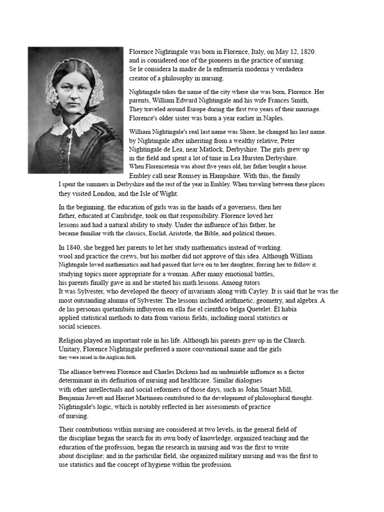 Florence Nightingale: Nursing Pioneer | PDF | Florence Nightingale ...